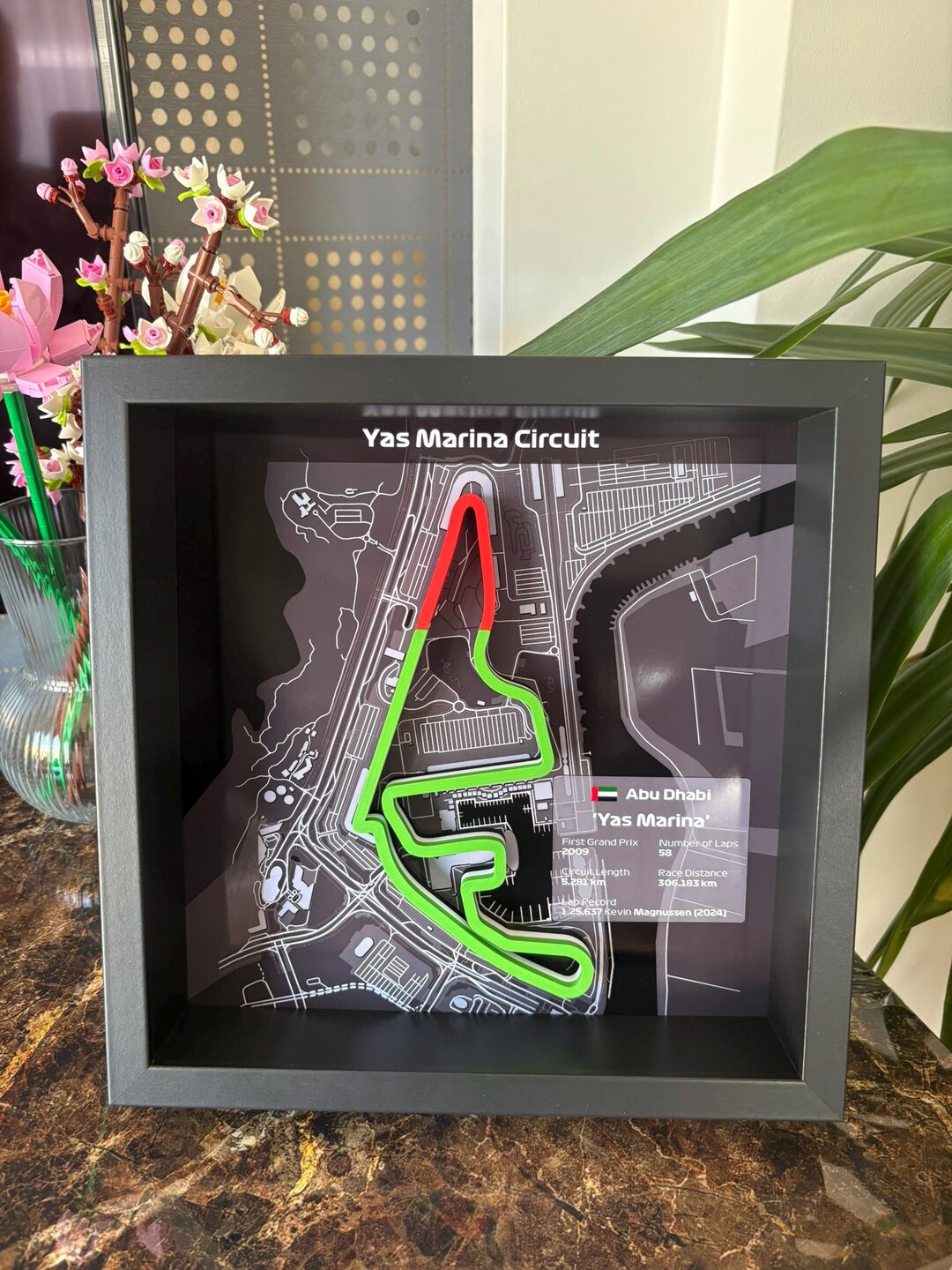 Poster 3D de Formule 1 – Carte du circuit de la marina d'Abu Dhabi Yas ...
