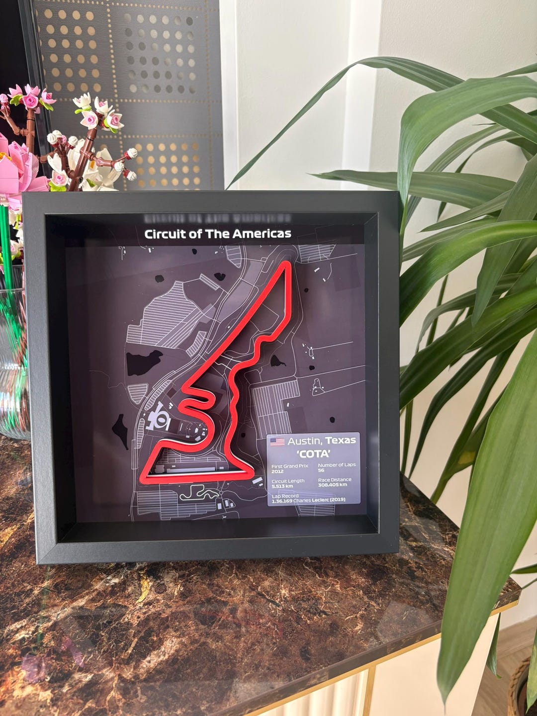 3D Formula 1 Track Map Poster – USA Austin Texas COTA Circuit of the ...