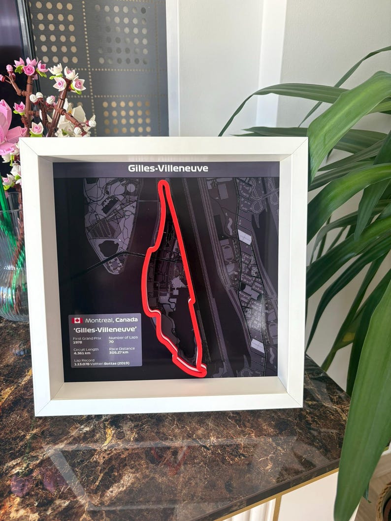 Canada Montreal 3D Formula 1 Track Map Poster | Circuit Gilles ...