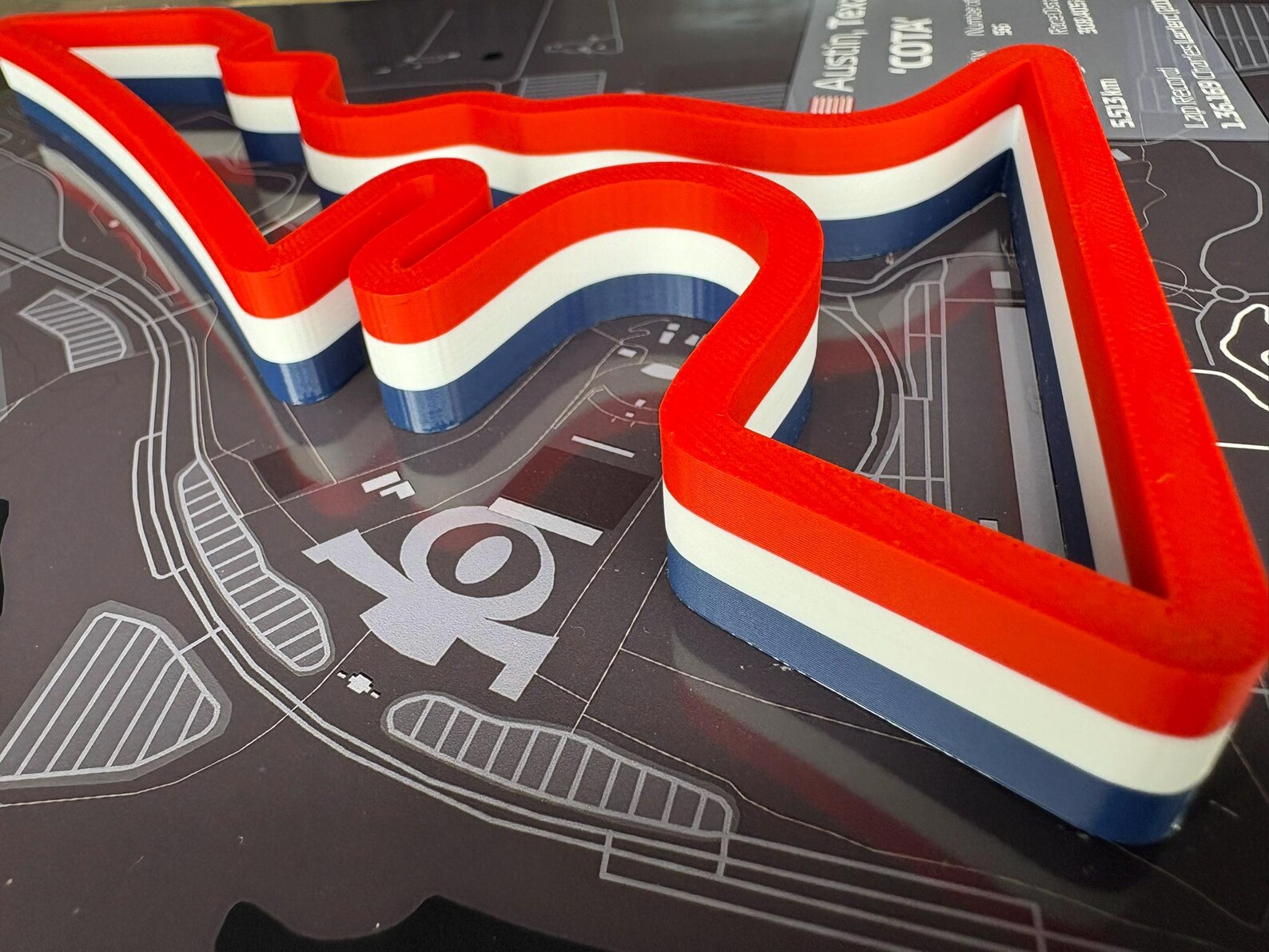 3D Formula 1 Track Map Poster – USA Austin Texas COTA Circuit of the ...