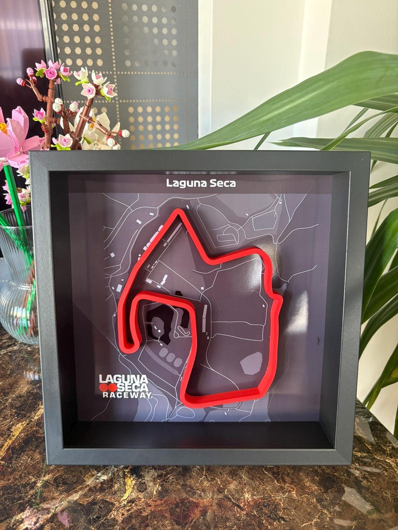 3D Laguna Seca Track Poster – California USA Circuit Map Wall Art ...