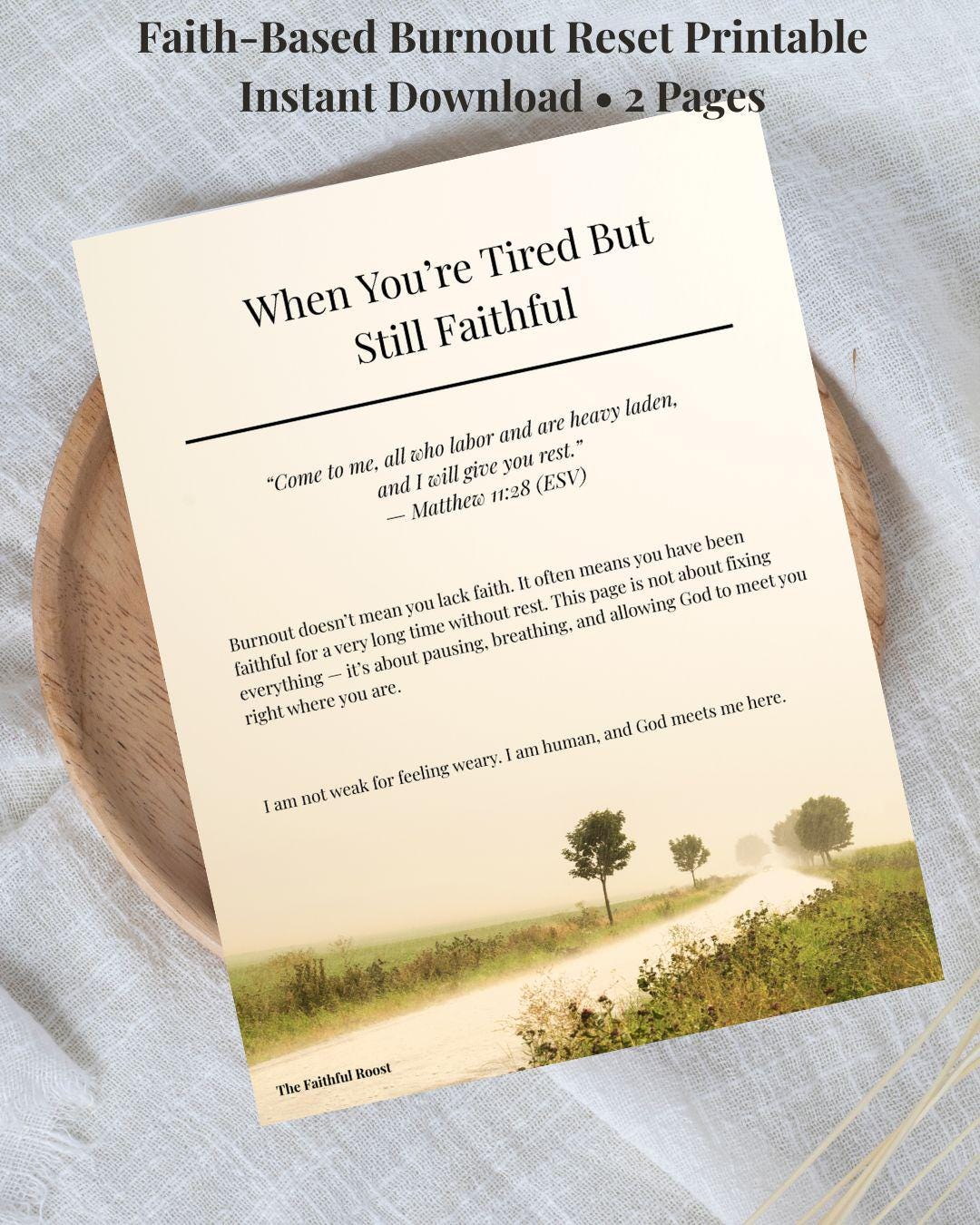 Faith-based Burnout Reset Printable | Christian Encouragement Worksheet ...