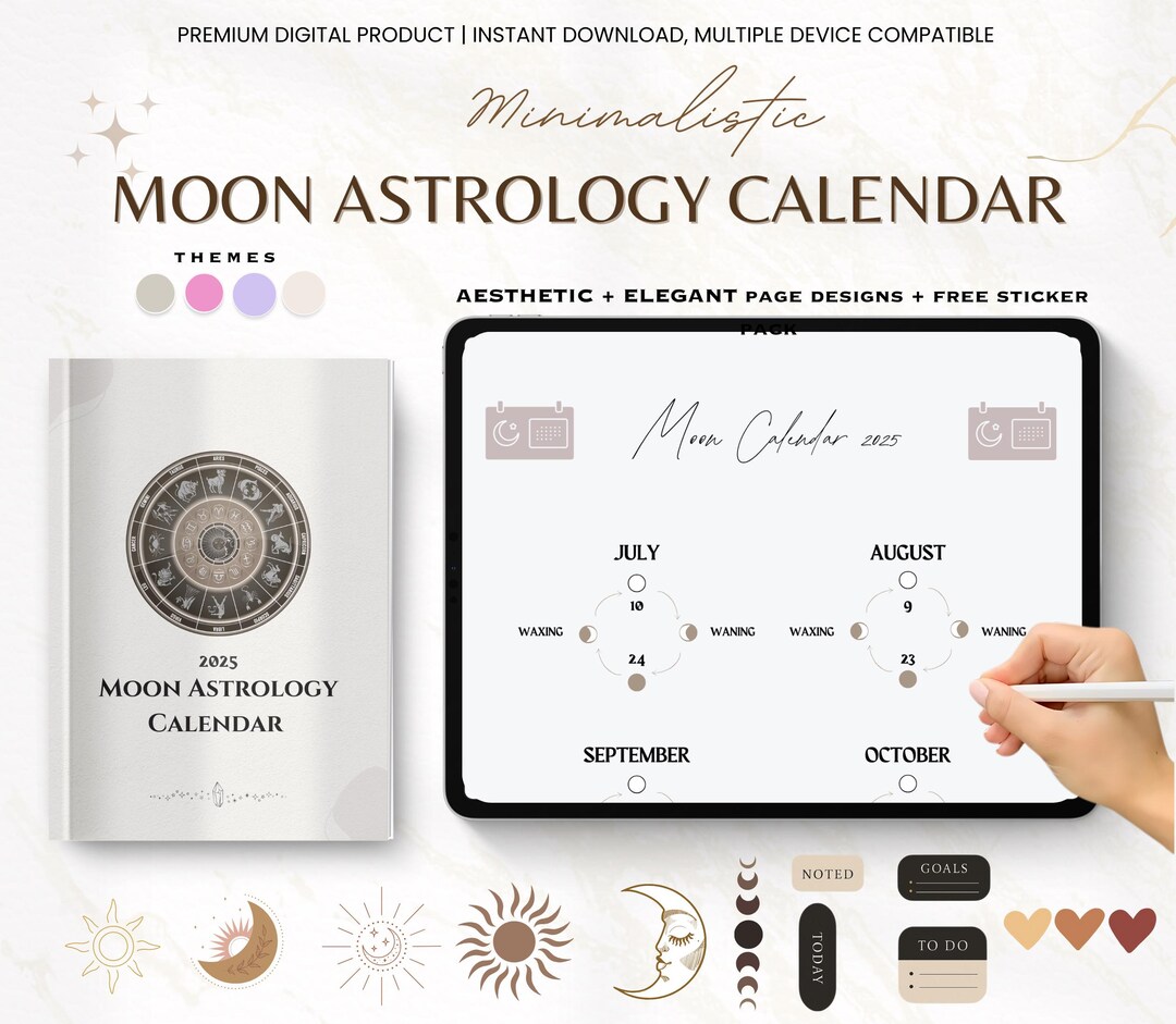 Moon Astrology Calendar | Lunar Phases & Zodiac Guide | Moon Phase ...