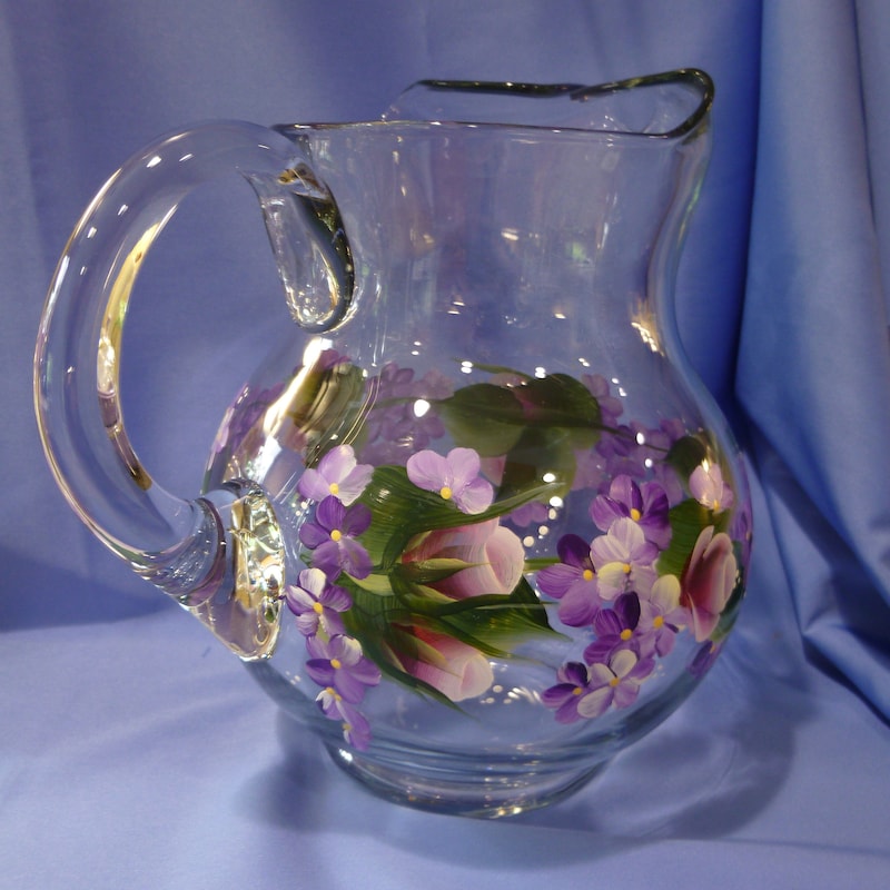 Hand Painted Pitcher - Etsy