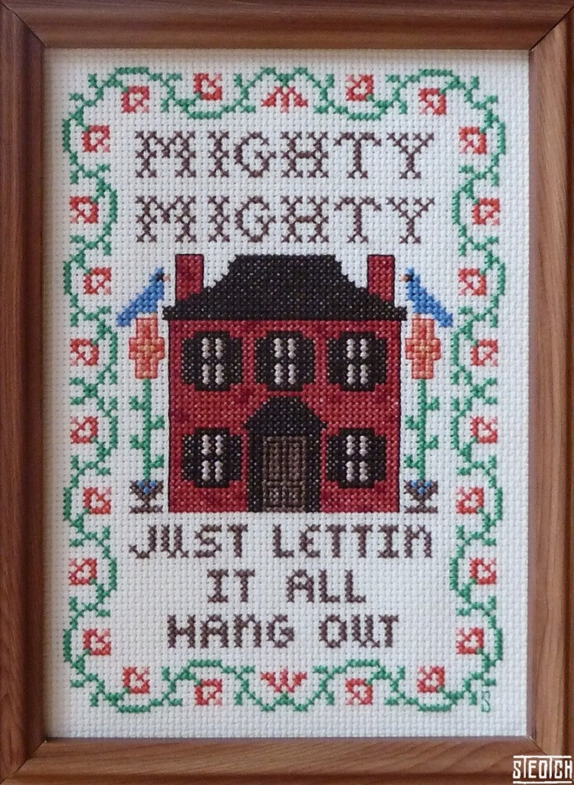 Colonial Brick Home Instant Pattern - Etsy