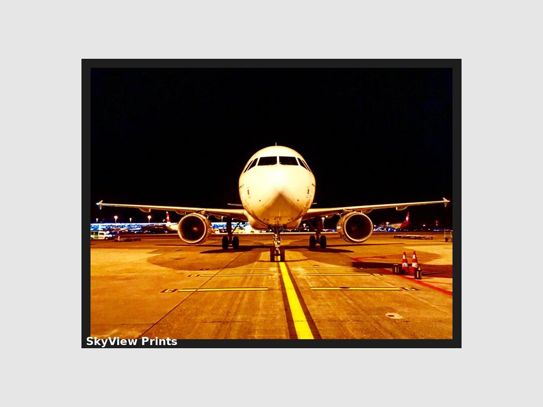 Airbus A320 at Night – Ramp View Print | Aviation Wall Art - Etsy