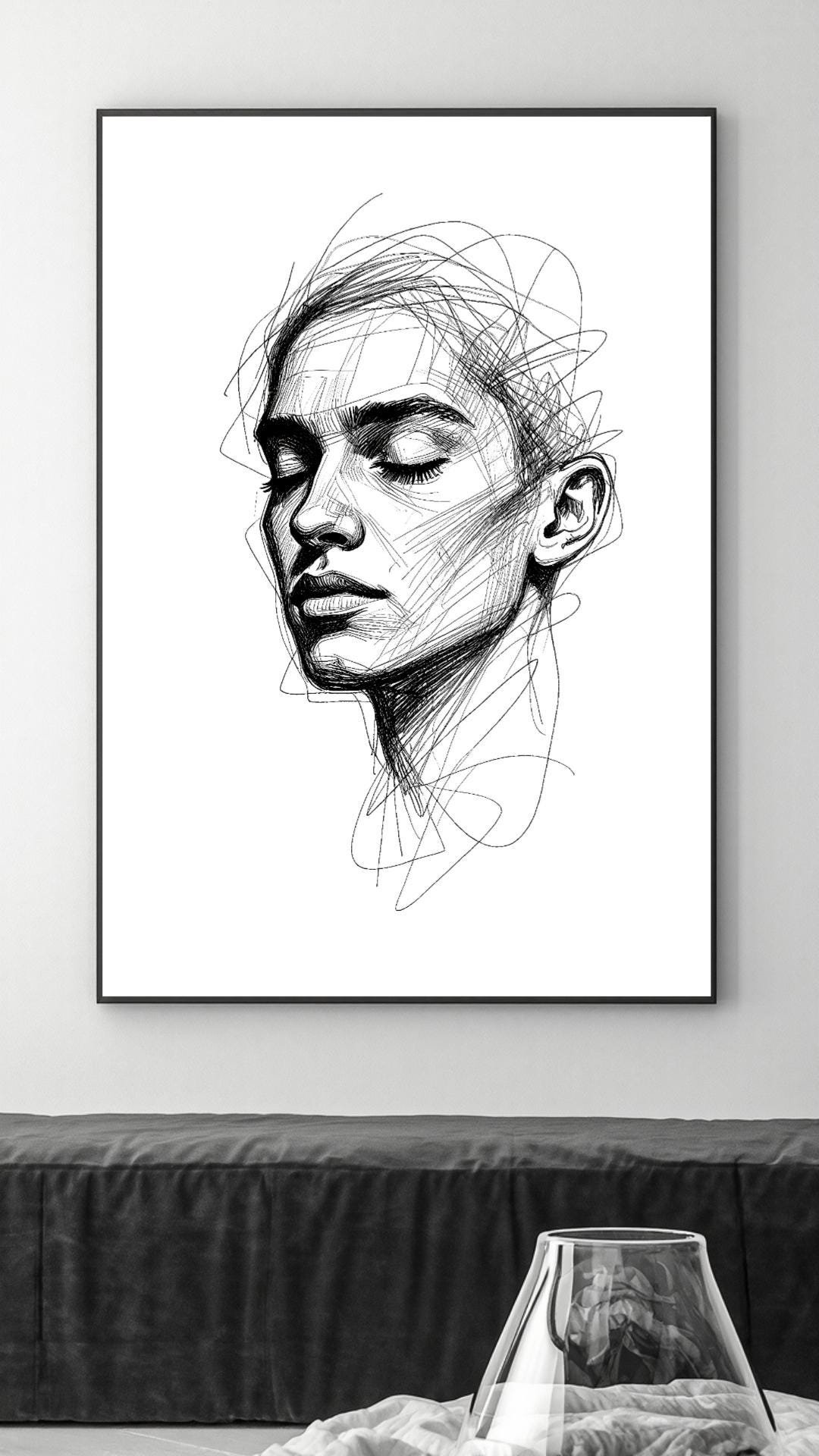 Abstract Poster "perfection is Boring" | Modern Wall Art, Funny Digital ...