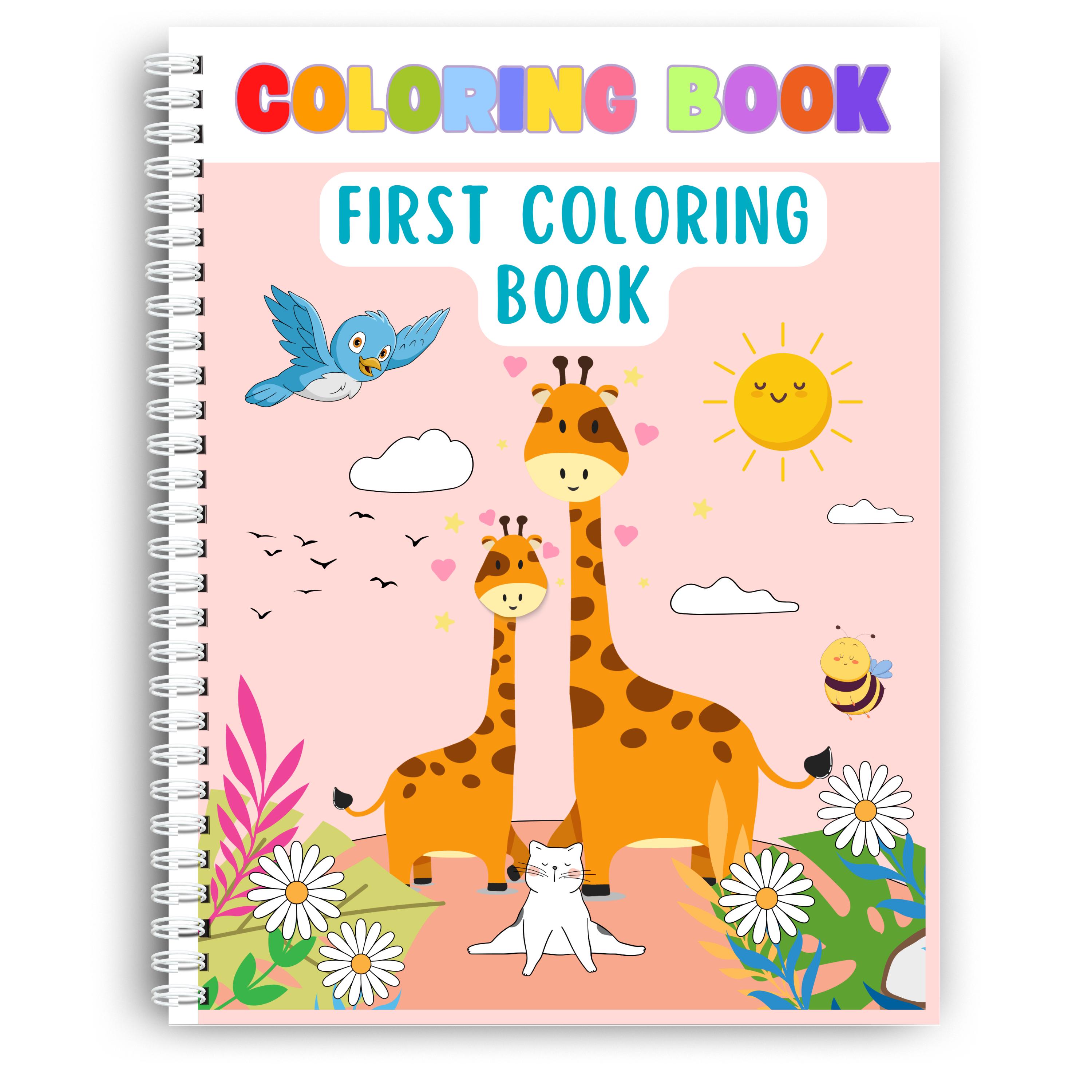 Toddler Coloring Book: 44 Easy Animal Illustrations, 200 GSM Paper, 8 ...