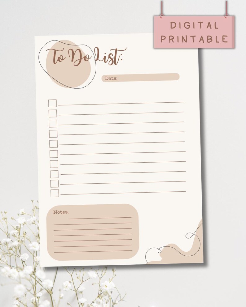 To-do List Printable | Neutral Aesthetic Task Planner | Instant ...