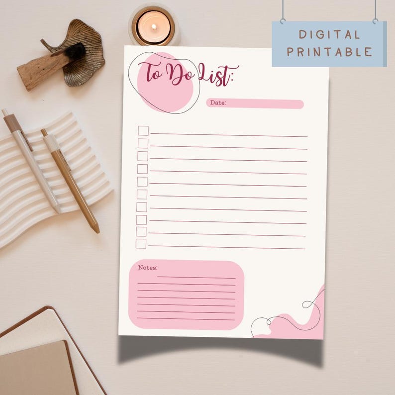 To-do List Printable | Neutral Aesthetic Task Planner | Instant ...