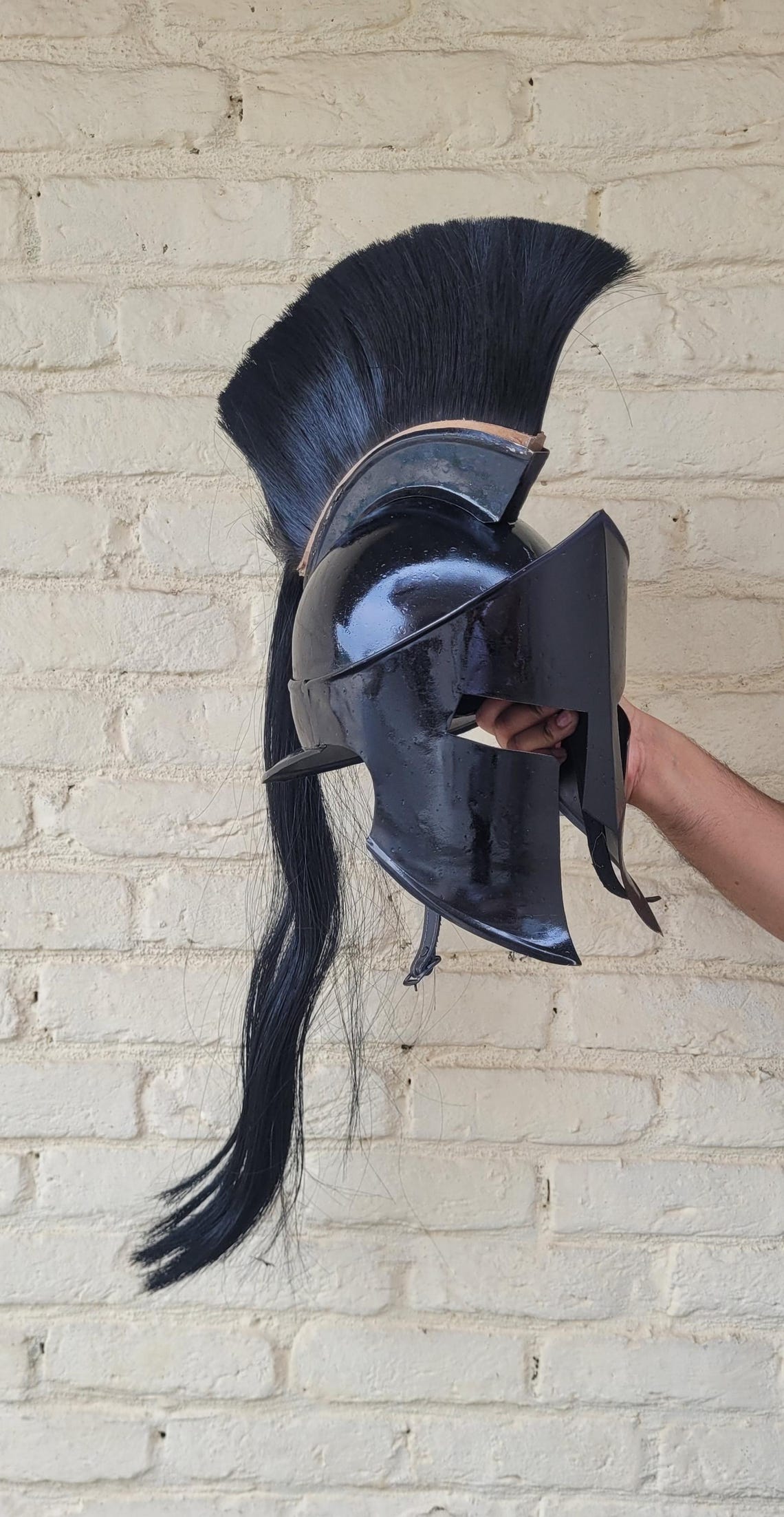 Spartan Warrior Helmet – Black 300 Movie King Leonidas Replica for ...