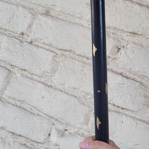 Vintage Brass Axe Hammer Handle Wooden Walking Cane | Father’s Day Gift ...