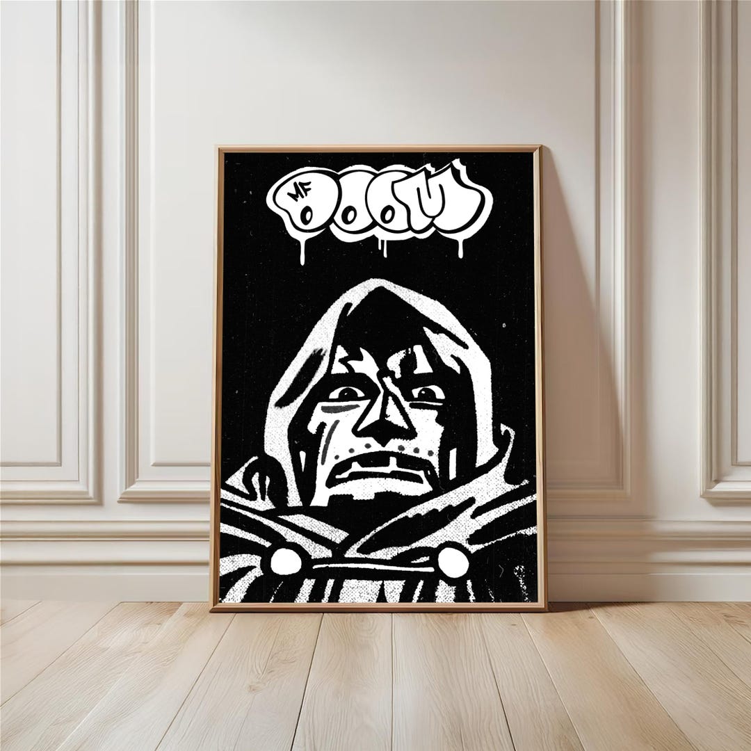 Retro MF Doom Poster - Etsy