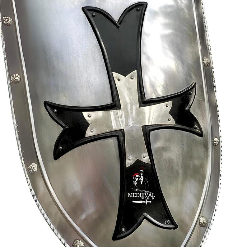 Templar Crusader Shield: 18 Gauge Steel Medieval Knight Shield - Etsy