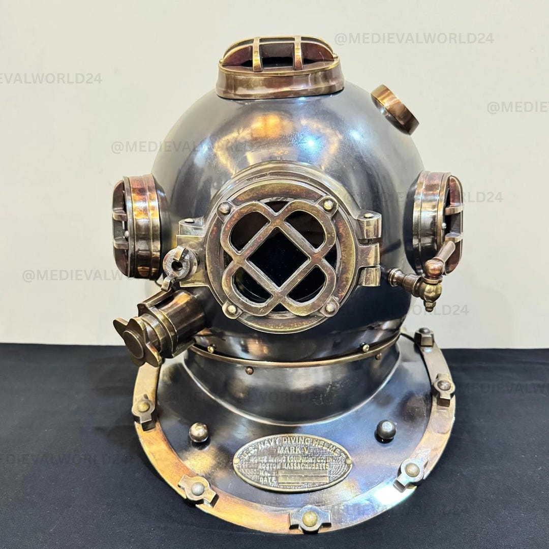 Brass US Navy Mark V Diving Helmet Replica: Nautical Home Decor - Etsy
