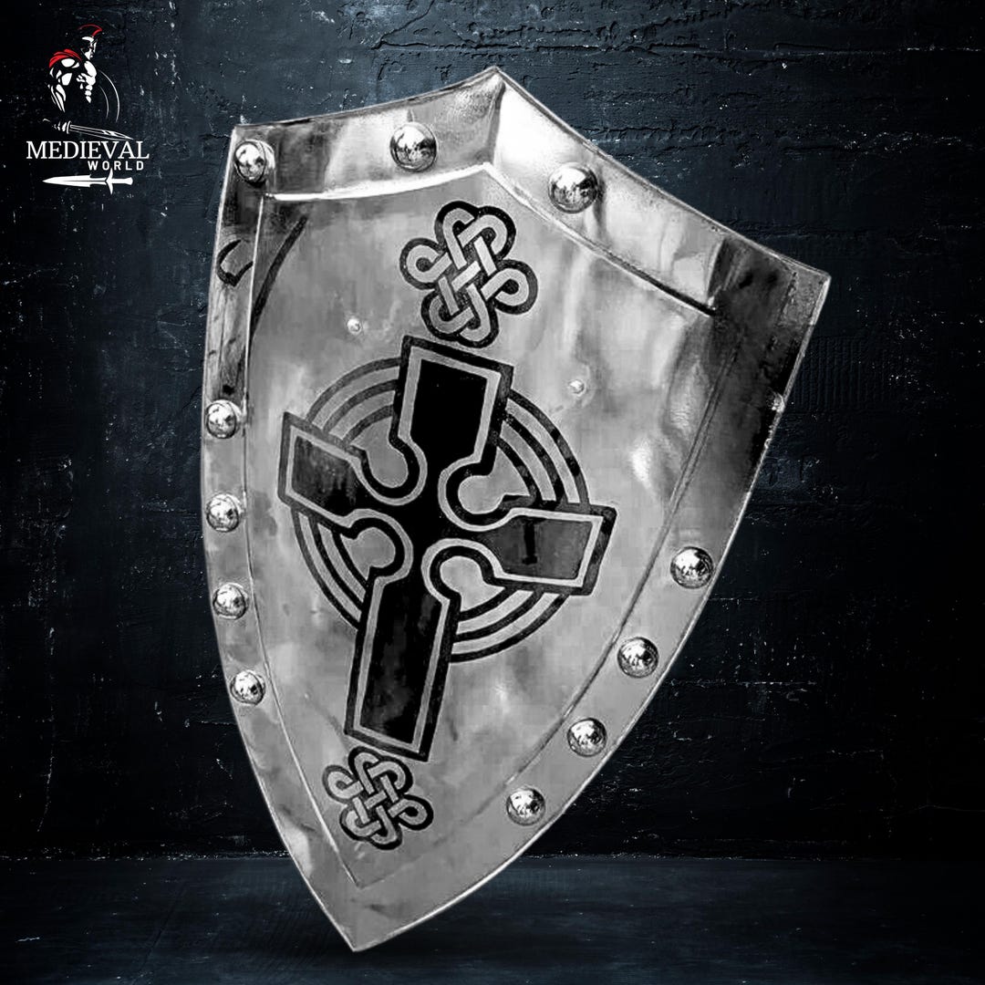 Medieval Templar Crusader Knight Heater Shield – Steel Armor Shield for ...