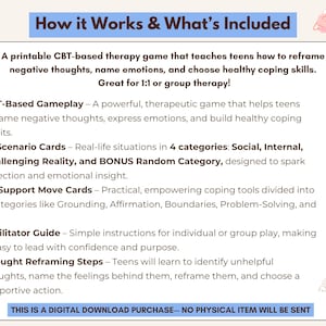 CBT Reframing Game for Teens: Thought Generator, Coping Skills ...