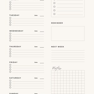 Weekly Planner (editable Template) - Etsy