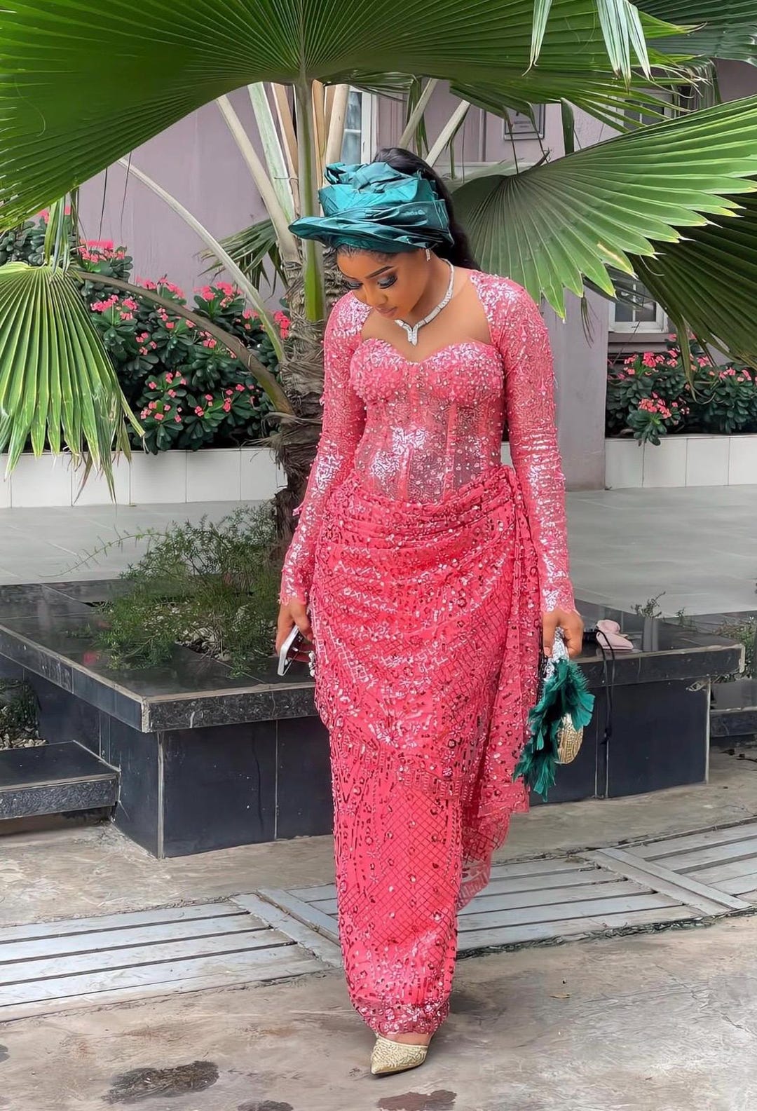 Elegant African Lace Wedding Gown: Cultural Dress - Etsy UK