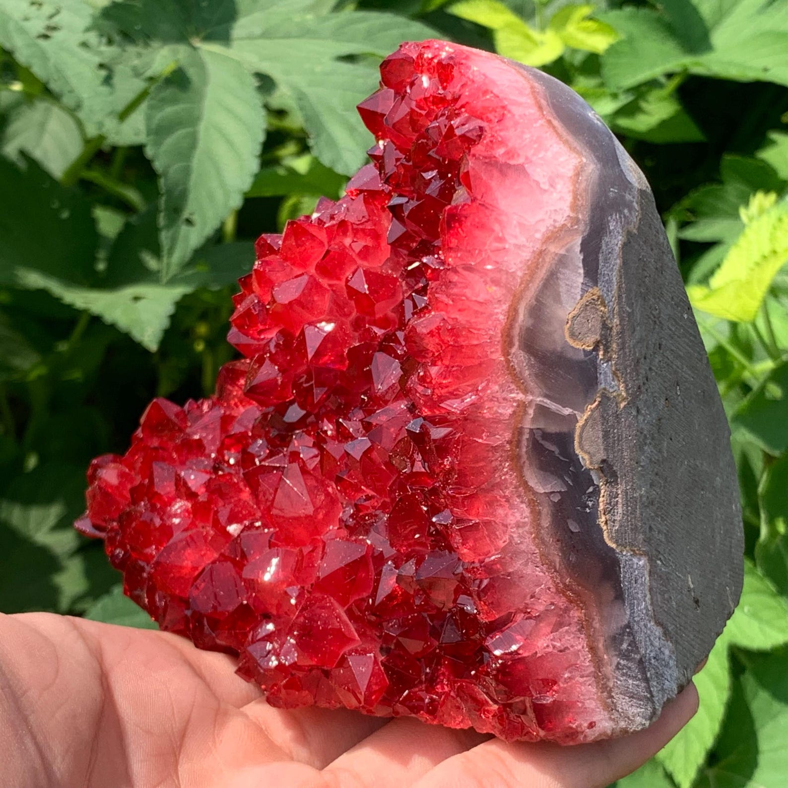 Beautiful Red Geode Quartz Cluster,quartz Crystal,mineral Vug Specimen ...