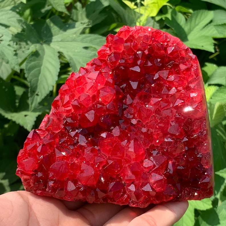 Beautiful Red Geode Quartz Cluster,quartz Crystal,mineral Vug Specimen ...