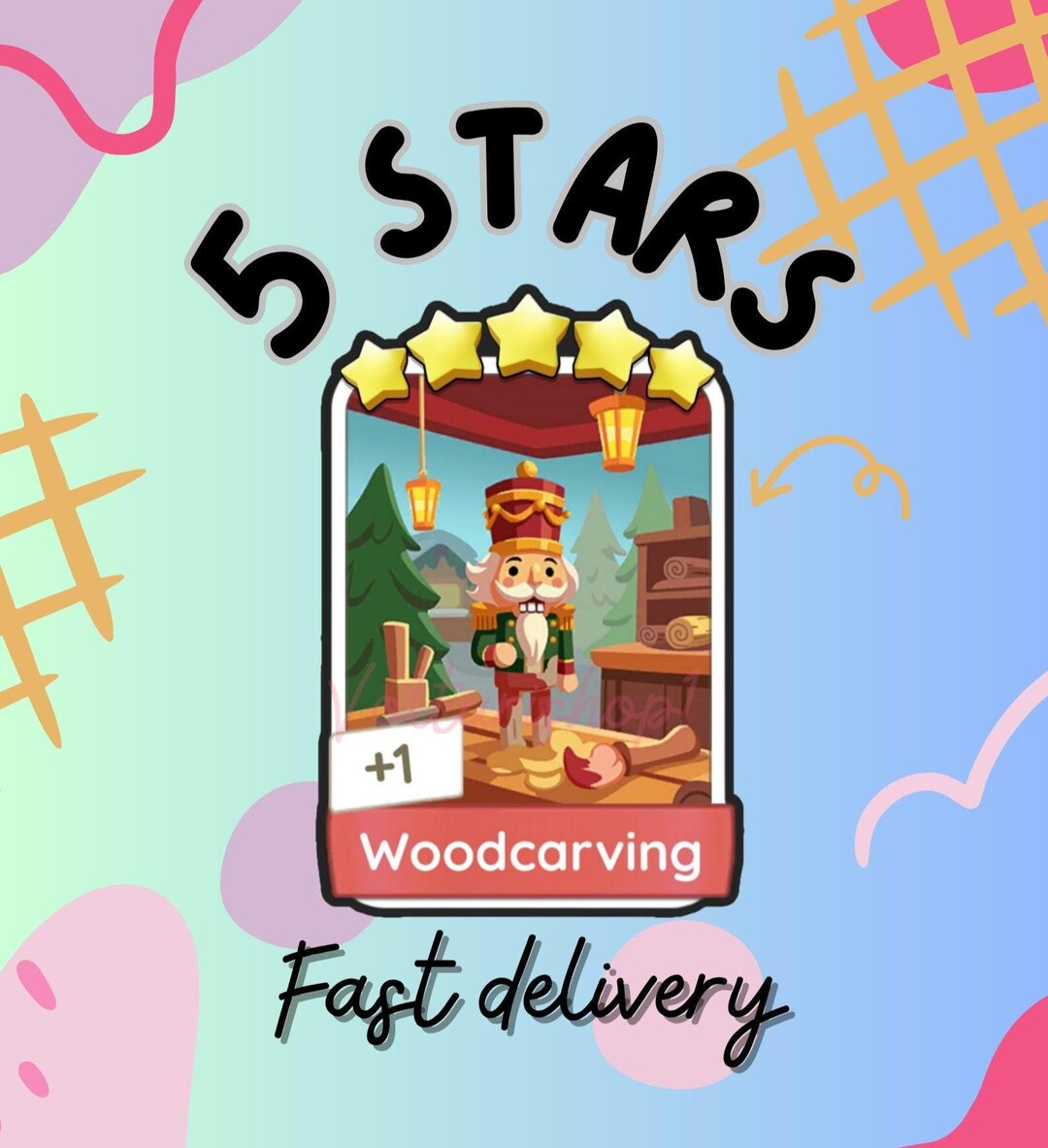 Woodcarving Set 22 Monopoly Go Sticker - Album Cozy Comforts - Fast ...