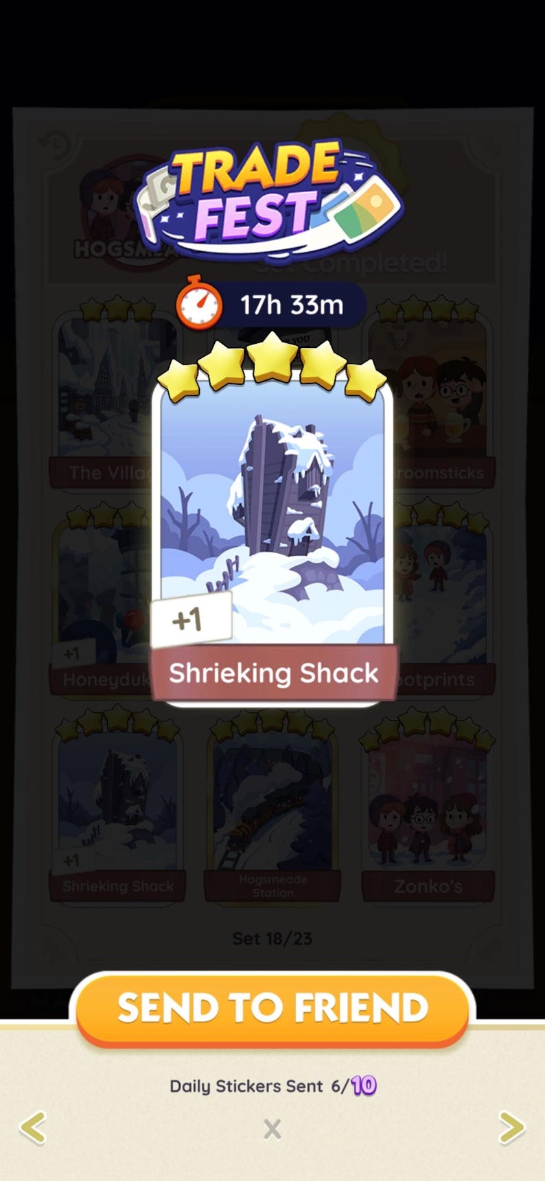 Shrieking Shack Set 18 - Monopoly Go 5 Star Stickers - Album Harry ...