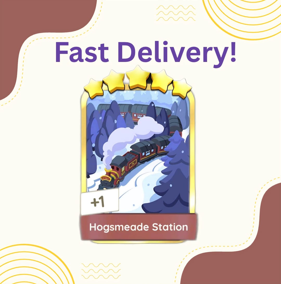 Hogsmeade Station Monopoly Go 5 Stars Stickers Golden Blitz | Fast ...