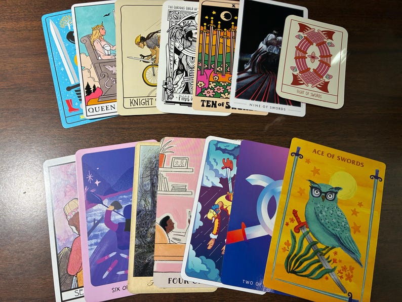 Magpie Tarot Major and Minor Arcana Card Packs | Specifically Curated ...