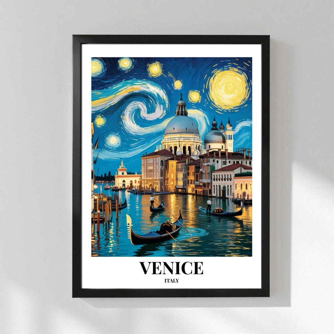Affiche Venice – Poster Venise Style Van Gogh | Décoration Murale ...