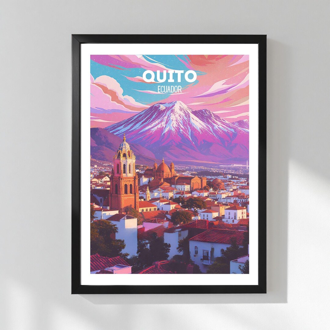 Quito Ecuador City Wall Art Travel Poster Andes - Etsy