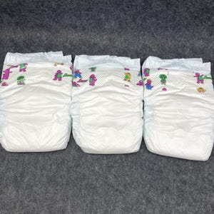 Vintage Luvs Barney Diapers - Etsy