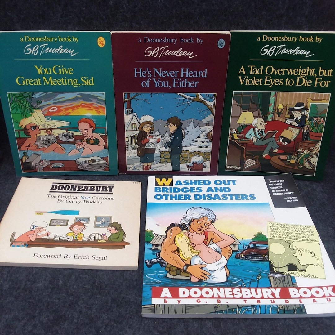 Doonesbury Cartoon Books Lot of 5 Vintage Comic Strips G.B. Trudeau - Etsy