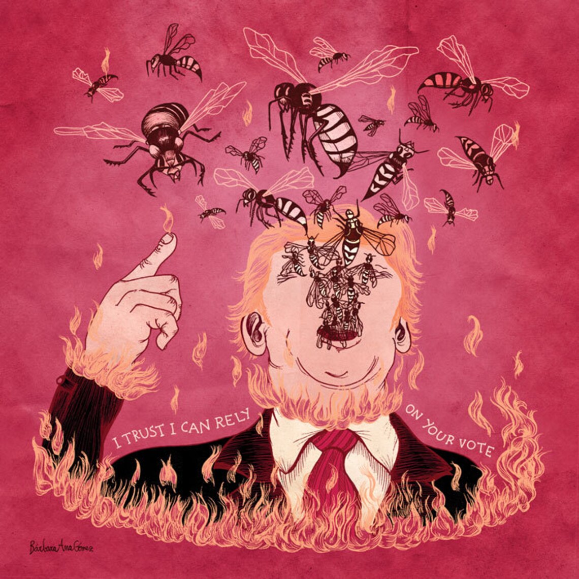 Radiohead Electioneering /// Song-inspired Illustration /// | Etsy