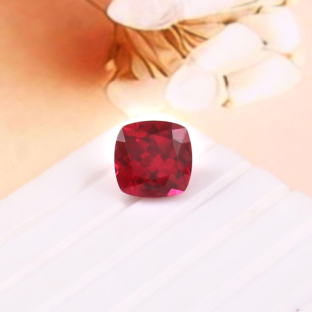 8x8 Mm Burmese Ruby Cushion Cut – 3.15 CT Loose Gemstone - Etsy