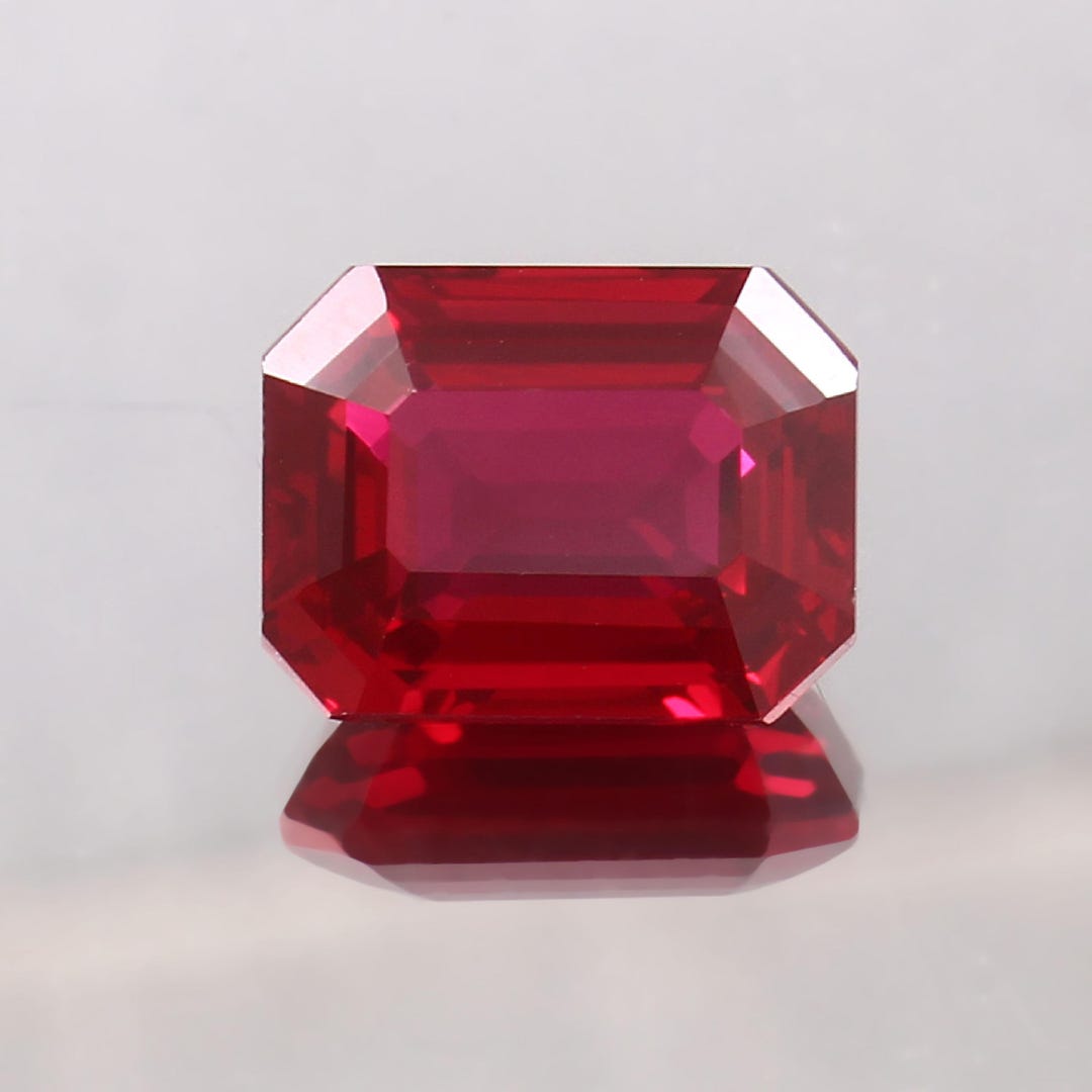 AAA Burmese Pigeon Blood Red Ruby Loose Gemstone, Radiant Cut 10.10 CT ...