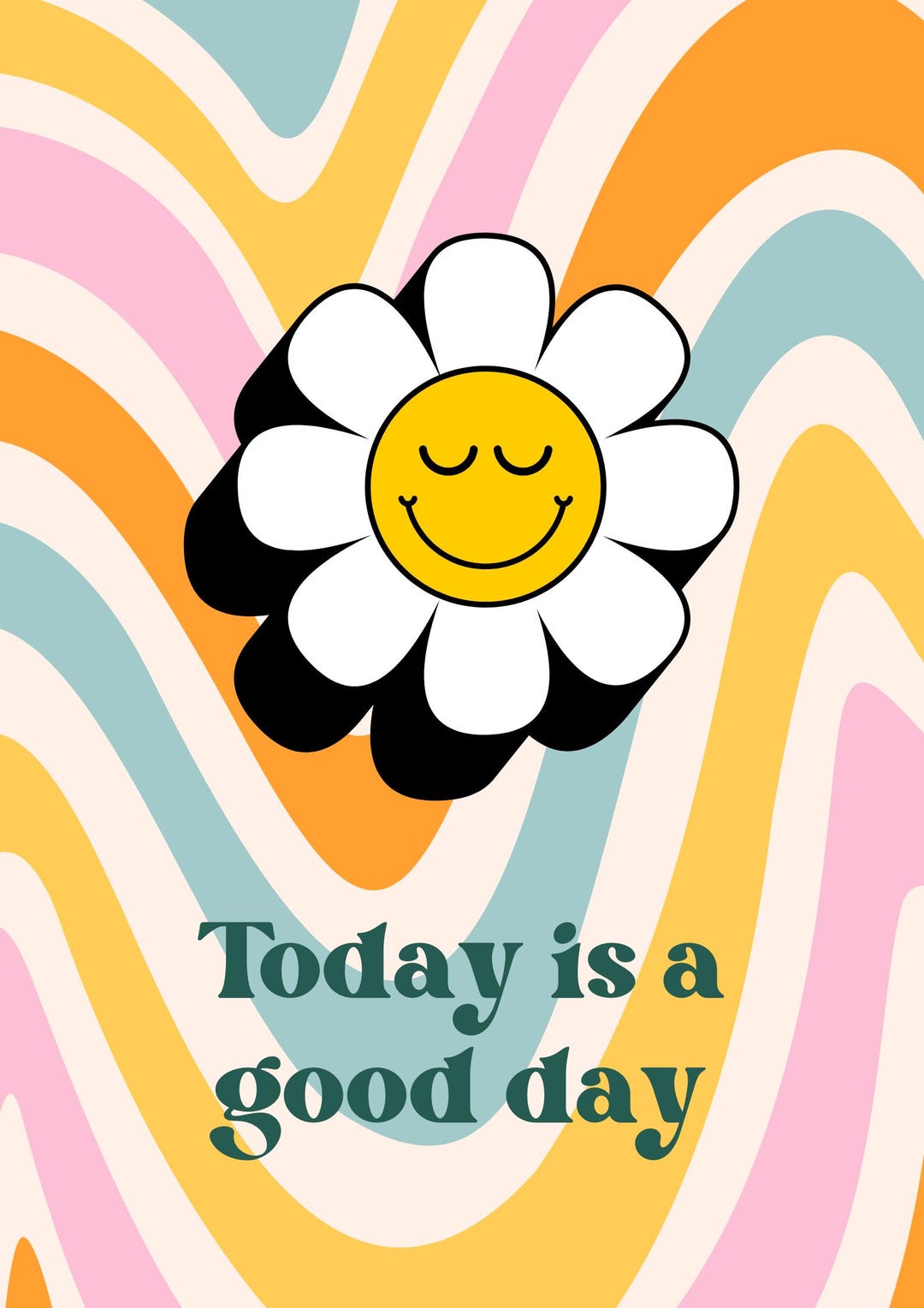 Digital Print A3 - Today is a Good Day - Positive Vibes - Poster - Etsy