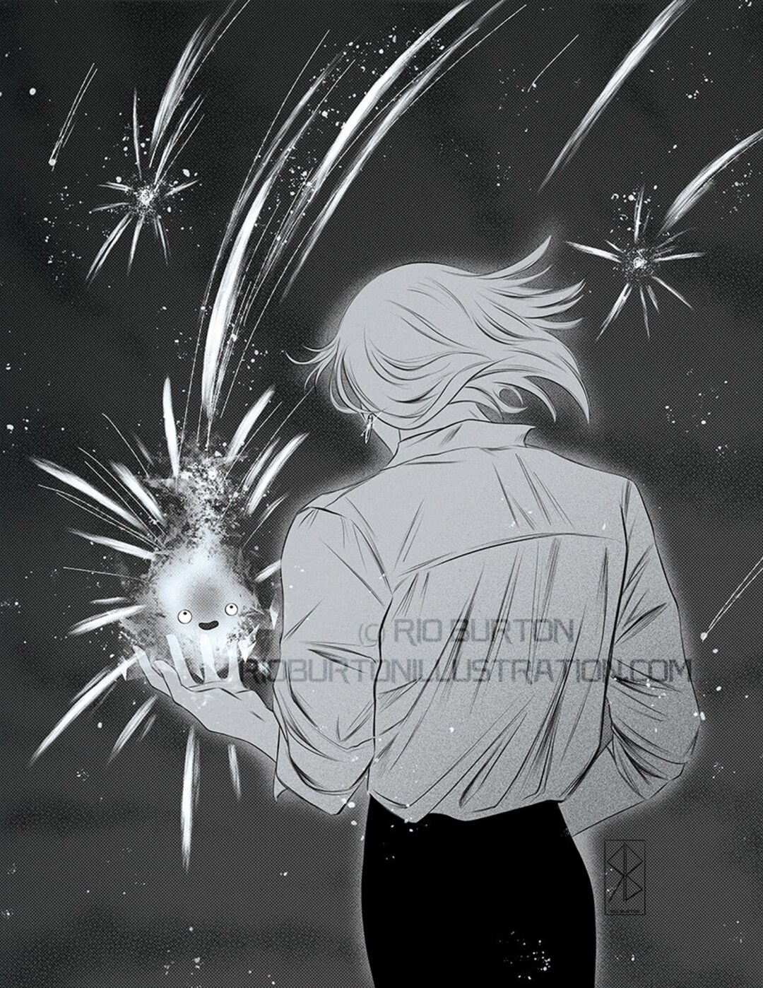 Falling Stars Print - Etsy