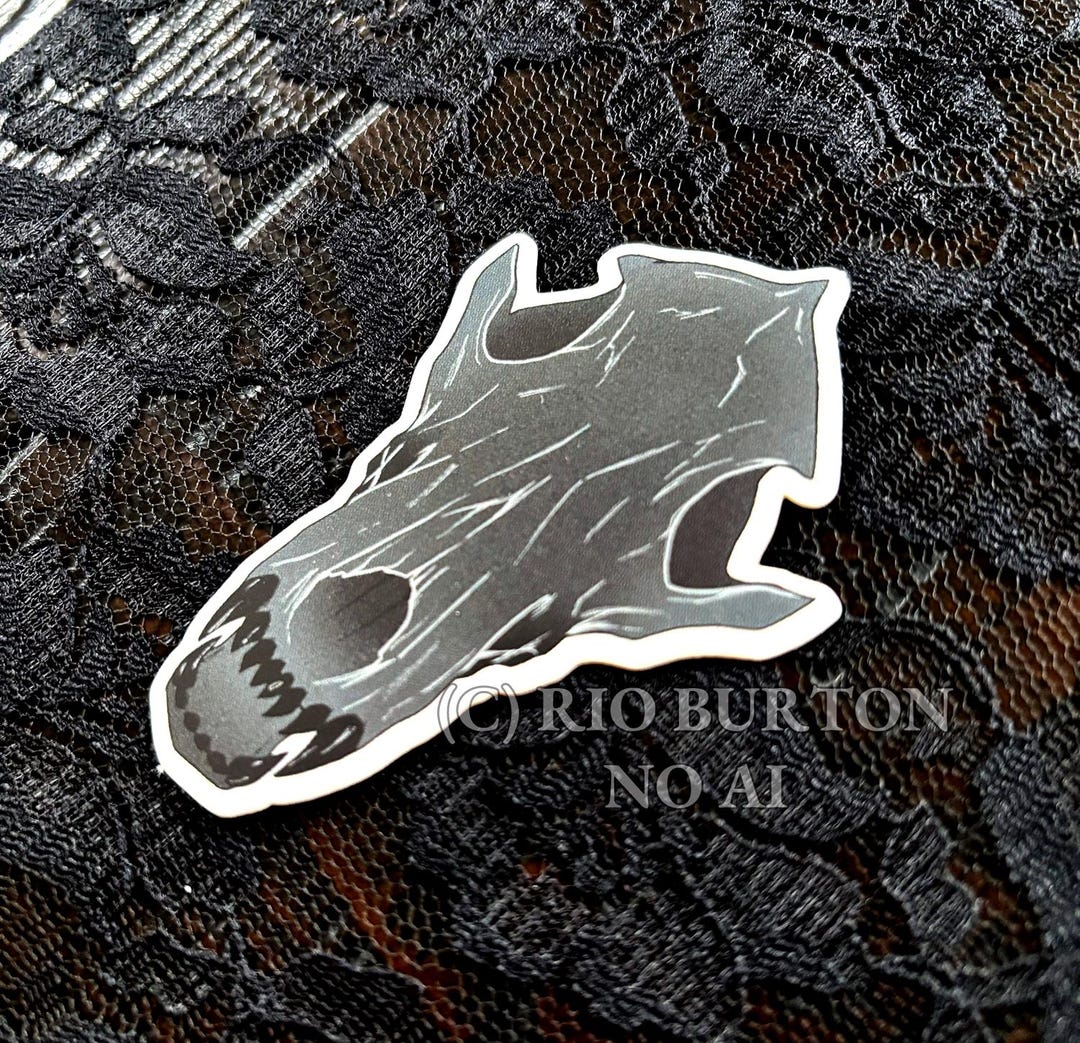 Wolf Skull Sticker - Etsy