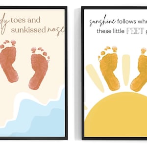 6 Printable A4 Summer Footprint Arts and Crafts | 1st Holiday, July ...