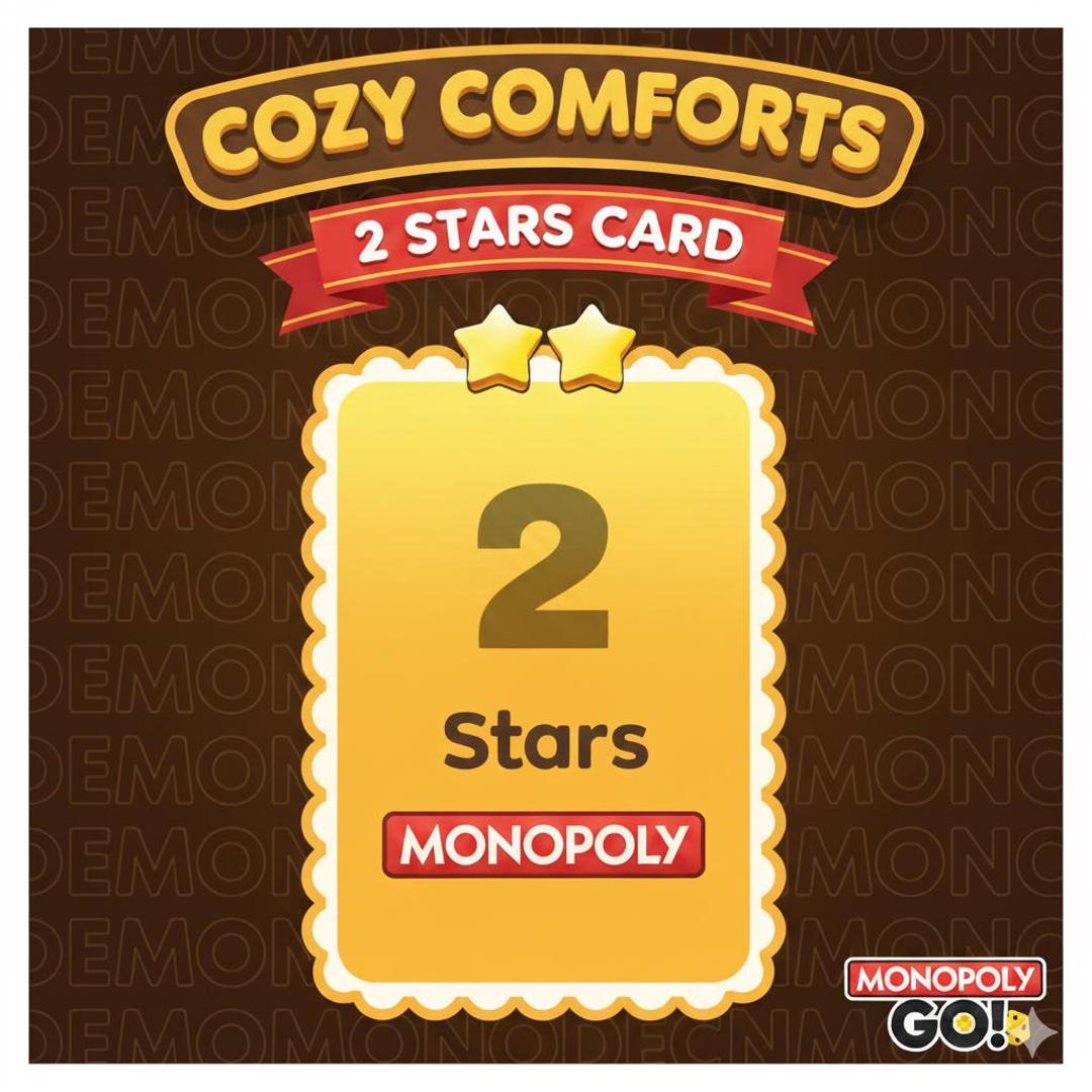 Monopoly GO Toadstool 2 Star Sticker Set 10 – Cozy Comforts - Etsy
