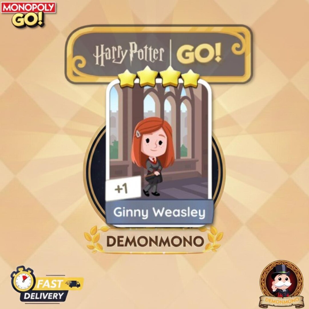 Ginny Weasley 4 Stars Set 13 – Monopoly GO Sticker - Instant Delivery ...