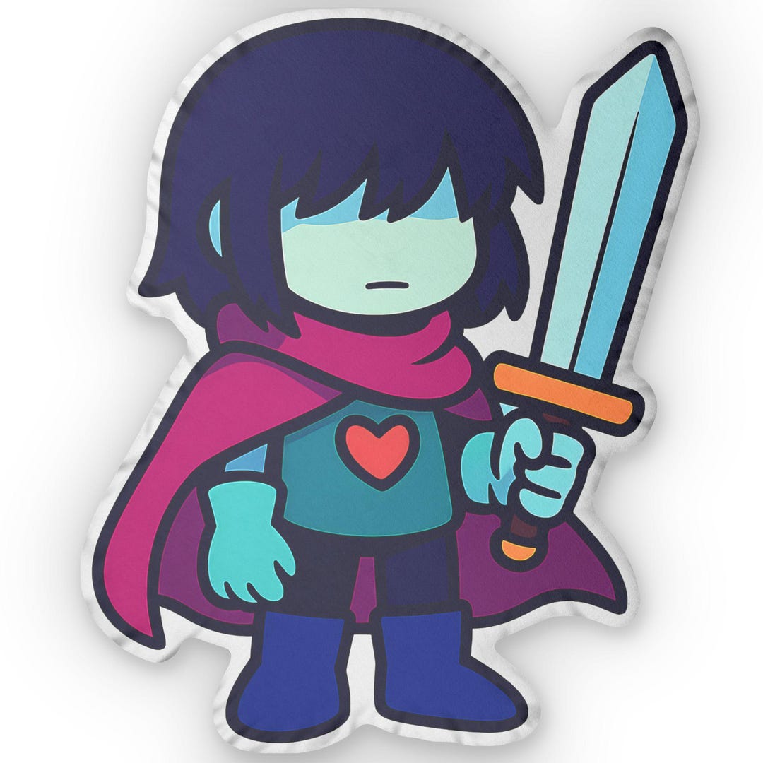 Kris Deltarune Plush Pillow: Double-sided Video Game Merch - Etsy