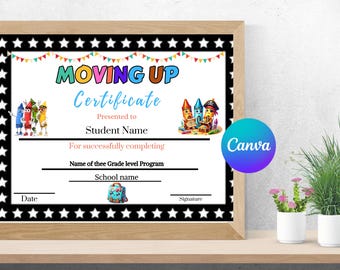Editable Preschool Moving up Certificate, Prek Moving up Certificate ...
