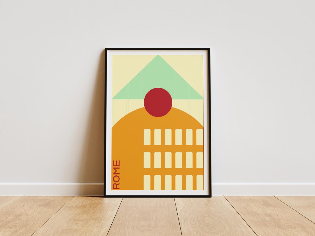 Rome Cityscape Art Print | Abstract Geometric Design (digital Download ...
