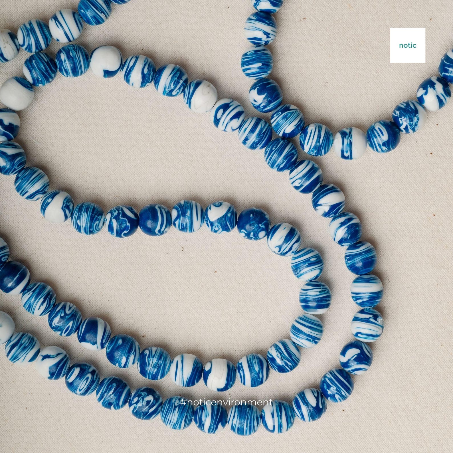 8 Mm X 100pcs Recycled Plastic Beads the Basic Blue Color Sustainable ...