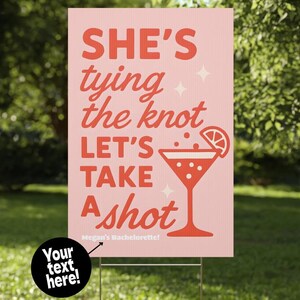 Custom Bachelorette Party Sign Hen Party Decor Personalized Yard Sign ...