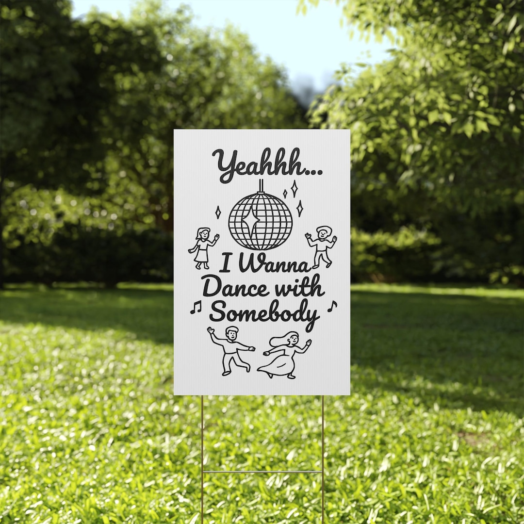 Disco Sign Dance Floor Sign Party Yard Decoration Birthday Sign Dance ...