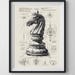 Chess Knight Blueprint Art | Da Vinci Style Vector Drawing | Black ...