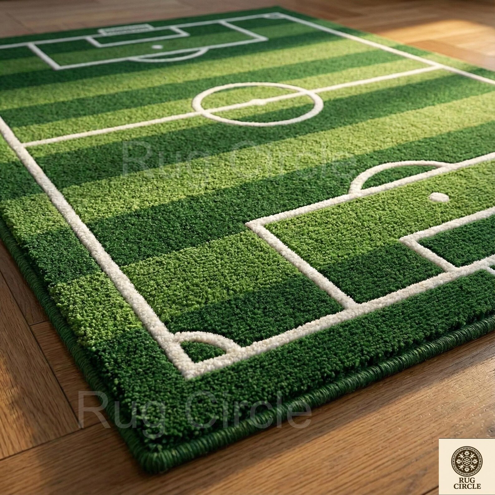 4x6 Hand-tufted Wool Kids Rug | 8x10 Football Field Sports Theme Carpet ...